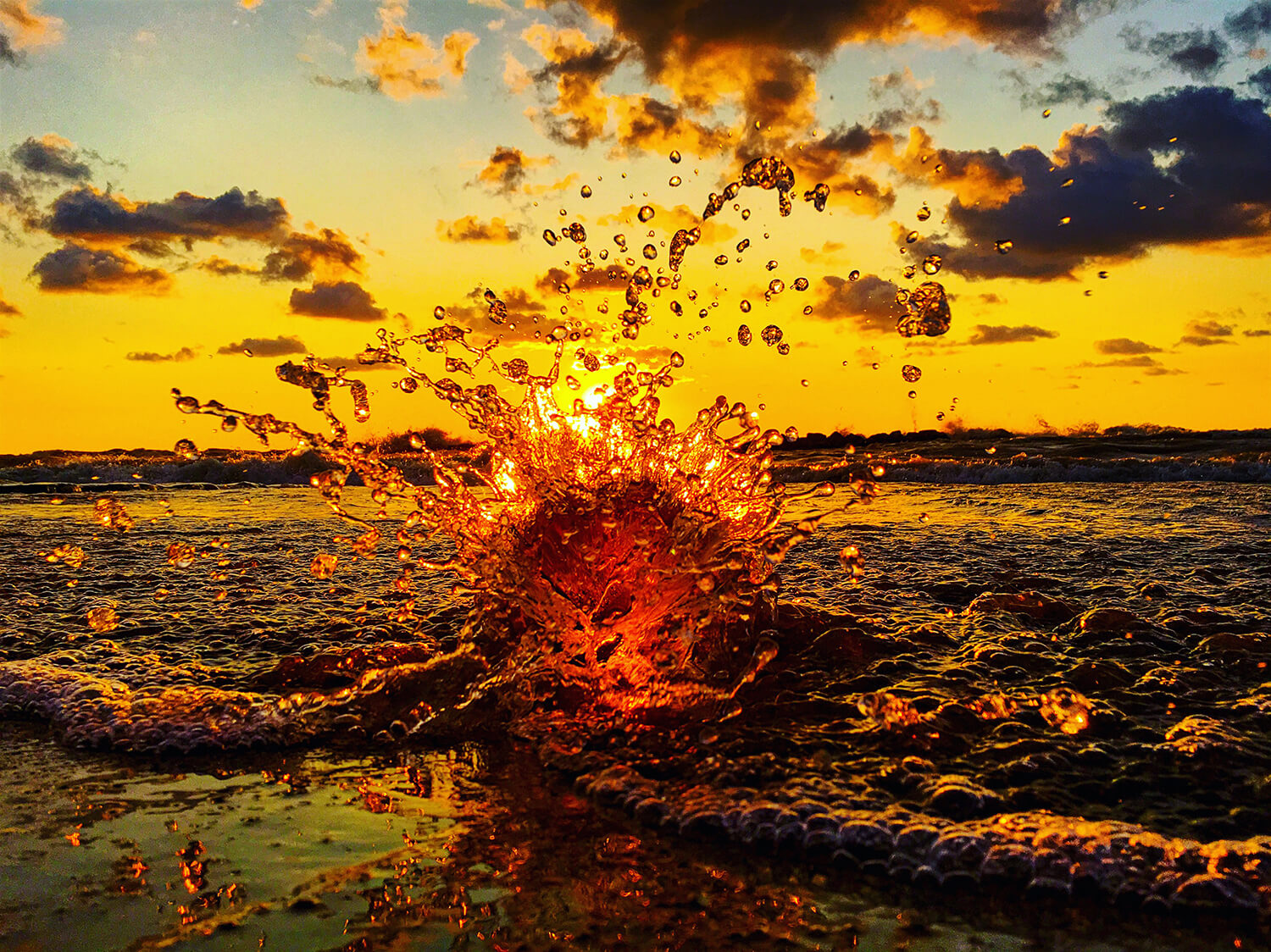 Presque Isle State Park Photograph —Sunset Splash – Borgia Artistry Studio